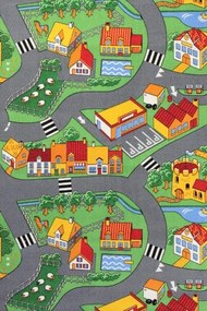 Dětský metrážový koberec Little Village 90 - Rozměr na míru s obšitím cm
