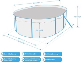 Marimex | Bazén Marimex Orlando Premium DL 3,66x5,48 m bez příslušenství - motiv GRAPHIT | 10303045