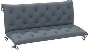 Outsunny Polstr na Lavici pro 3 Osoby 150 x 98 x 8 cm s Popruhy, Zádový Polstr pro Vnitřní/Venkovní Čalounění, Polstr na Zahradní Lavici, Zahradní Náb