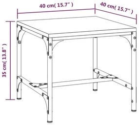 Konferenční stolek, dřevo, kov, dub sonoma, černá, NoBi KALA