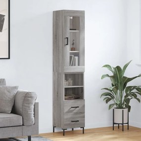 vidaXL Skříň highboard 34,5 x 34 x 180 cm kompozitní dřevo [3199298] Barva: šedá sonoma