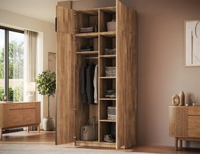 ADRK Furniture Alera II s nástavcem Skříň s otočnými dveřmi ADRK-W-ALER-100-AB
