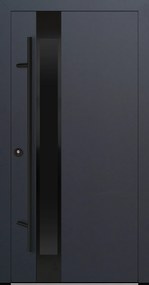 Vchodové dveře s ocelovým opláštěním FM Turen model DS34 blackline Orientace dveří: Levé, otevírání dovnitř, Dekor: Antracit, Standardní rozměr dveří včetně rámu: 98 cm x 208 cm - vnější rozměr rámu