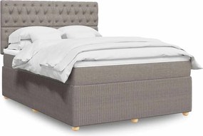 Box spring postel s matrací taupe 160x200 cm textil 3292118