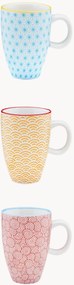 Sada porcelánových hrnků Pattern, 6 dílů