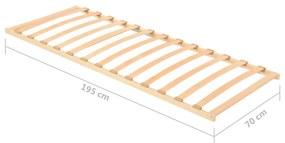 Lamelový rošt postele s 13 lamelami 70 x 200 cm - Default Title