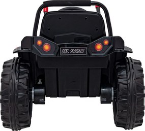 Ramiz Dětský bagr-traktor na baterie červený + pohyblivé rameno s lžící + dálkové ovládání + pomalý start + FM rádio + LED