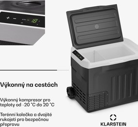 Klarstein PolarForce 37 l kompresorový chladící box| LCD panel, osvětlení, off-road, ochrana baterie, 12V/230V
