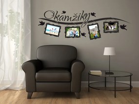 Samolepky na zeď - Okamžiky s Fotorámečky Barva: Vanilková