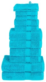 12dílná sada ručníků Premium SOLUND tyrkysová 600 g/m² 137583
