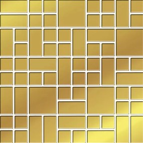 CERAMIKA BIANCA DEKOR CARRARA SKY GOLD GLASS GLOSSY MOSAIC 25x25 - 164294