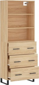 Skříň highboard dub sonoma 69,5 x 34 x 180 cm kompozitní dřevo 3189408