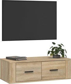 vidaXL Závěsná TV skříňka 80x36x25 cm kompozitní dřevo [816835] Barva: Betonová šedá