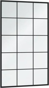 Nástěnná zrcadla 3 ks černá 100 x 60 cm kov 3189036