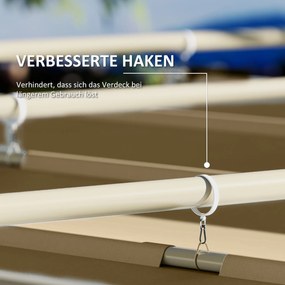 zahradní pergola 3 x 3 m se stahovací střechou, altán, stínící stříška, UPF30+, khaki barva