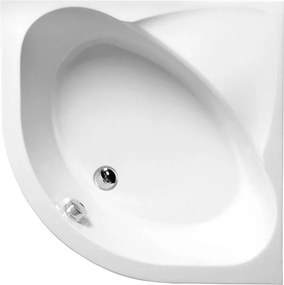 Polysan SELMA hluboká sprchová vanička, čtvrtkruh 90x90x30cm, R550, bílá - 28611