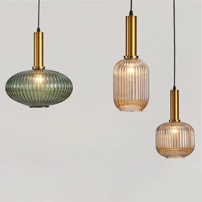 Toolight - skleněná stropní svítilna Amber APP465-1CP, zelená, OSW-00595