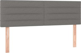 Box spring postel s matrací a LED tmavě šedá 140x190 cm textil 3133230