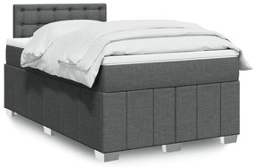 Box spring postel s matrací tmavě šedá 120x200 cm textil 3287050