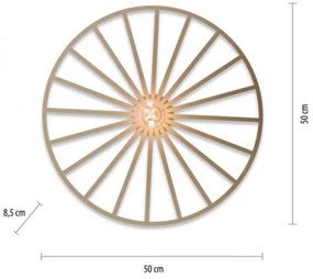 JUST LIGHT. 15636-60 - Stropní svítidlo SPIKE 1xE27/40W/230V pr. 50 cm mosaz