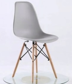 Ekspan Skandinávská židle plast a nohy masiv buk DSW DC409 jídelna, pokoj - šedá