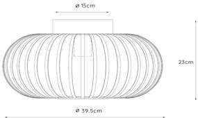 Lucide 78174/40/30 - Stropní svítidlo MANUELA 1xE27/60W/230V pr. 39,5 cm černá