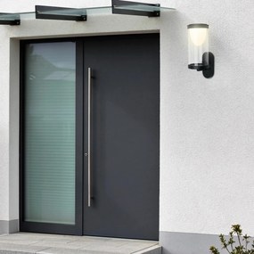 BRI 3930015 LED nabíjecí nástěnné svítidlo, venkovní, dotykový vypínač, vyměnitelné baterie, vč. USB-C kabelu, stmívatelné, IP44, černé - BRILONER
