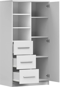 IDZ Knihovna OMEGA I 3S1D 05, 80 cm Bílá