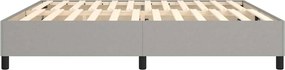 Rám postele s boxspringem světle šedý 200 x 200 cm textil 3120886