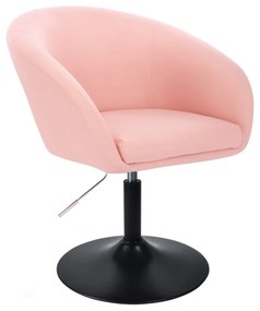 LuxuryForm Židle VENICE na černém talíři - růžová