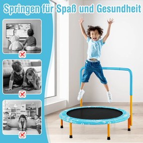 Costway Φ92 cm dětská trampolína s rukojetí mini trampolína do 150 kg nosnost