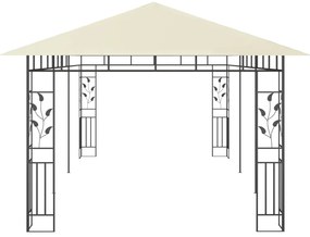 vidaXL Marketos Altán s moskytiérou 6 x 3 x 2,73 m krémový