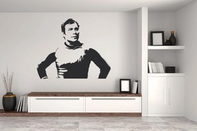 Lepy.cz Samolepka na zeď Star Trek - Kapitán Kirk Velikost (šířka x výška): 50x41cm, Barevná varianta: Tyrkysová modrá