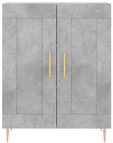 Skříň highboard betonově šedá 69,5x34x180 cm kompozitní dřevo,  3189945