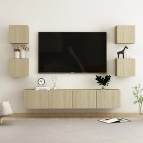6dílný set TV skříněk dub sonoma kompozitní dřevo 3078977