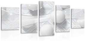 5-dílný obraz bílý luxus Varianta: 200x100