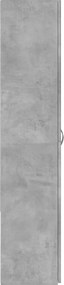 Kartotéka betonově šedá 60 x 32 x 153 cm kompozitní dřevo 3276647