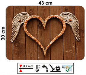 Valentýnské prostírání - 022, Srdce s křídly