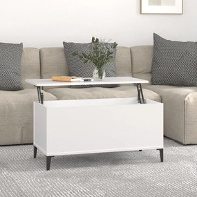 vidaXL Konferenční stolek 90x44,5x45 cm kompozitní dřevo [819592] Barva: bílá s vysokým leskem