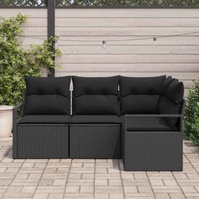 Set pohovek 4 ks Černá polyratan 3355032