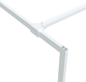 Sprchová zástěna walk-in bílá 100 x 195 cm čiré ESG sklo 152122