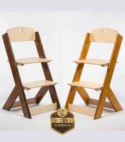 Lucas Wood Style - rostoucí židle OMEGA III zvýhodněný set 2 ks - ořech +  buk