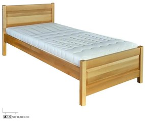 Drewmax LK120 90x200 cm dřevěná postel masiv buk jednolůžko