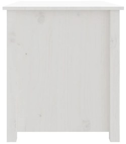 Konferenční stolek bílý 71 x 49 x 55 cm masivní borové dřevo - Default Title