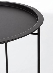 BIZZTTO konferenční černý zahradní stolek WISSANT ø46 cm 0803542AA