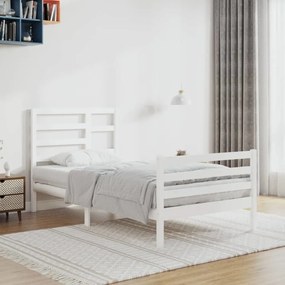 vidaXL Rám postele masivní dřevo 100 x 200 cm [3105854] Barva: Bílá