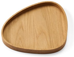 Dekorativní dřevěný úložný box v přírodní barvě 26x23x3 cm Curve L – LIND DNA