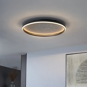 Designové stropní svítidlo černé s plstí vč. LED s 3-stupňovým stmíváním - Xavi Felt