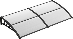 Costway Přístřešek pro přední dveře Přístřešek dveří vyrobený z polykarbonátu