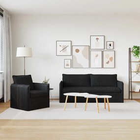 Set pohovek 2 ks Černá Textil 3407613